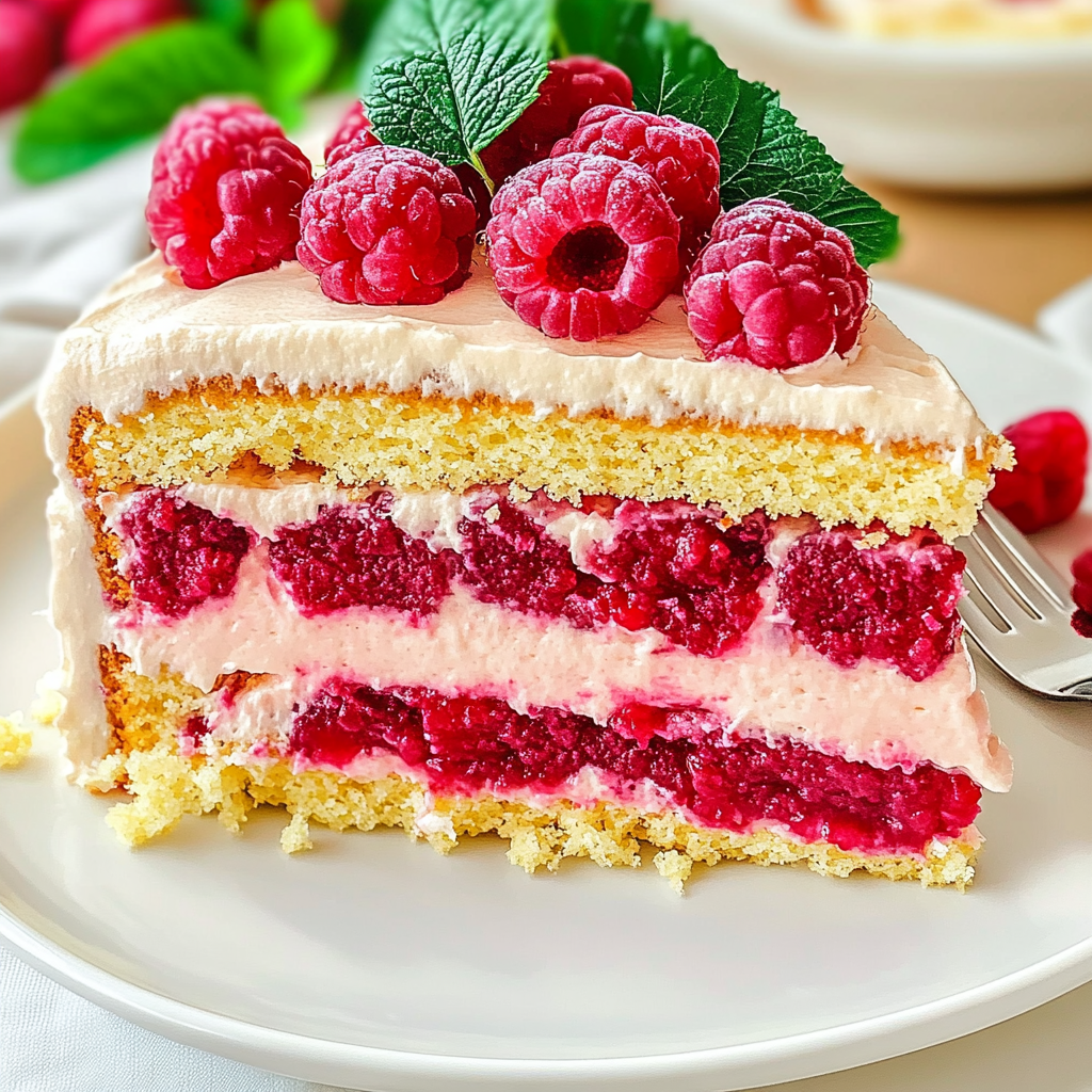 Irresistible Raspberry Vanilla Cake