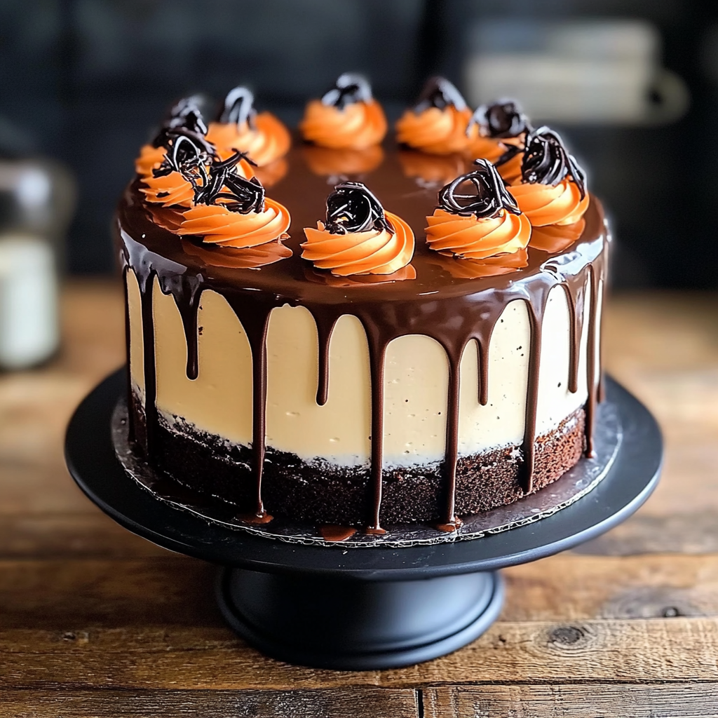 Moist Halloween Chocolate Layer Cake with Creamy Buttercream